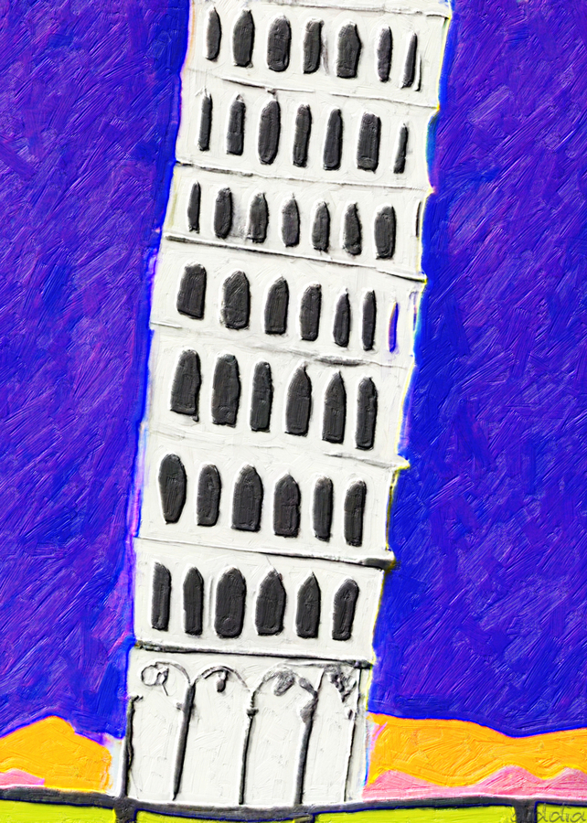 The Leaning Tower of Pisa III by aiddia Wall Art