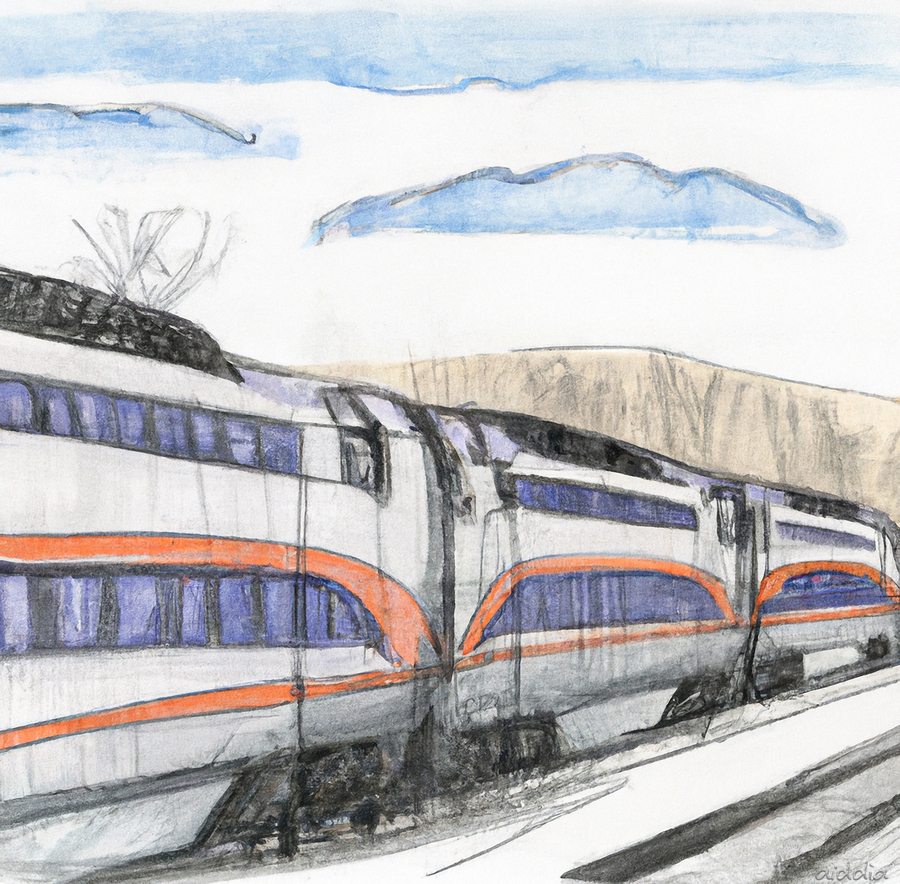 Trans Siberian Express III by aiddia Wall Art