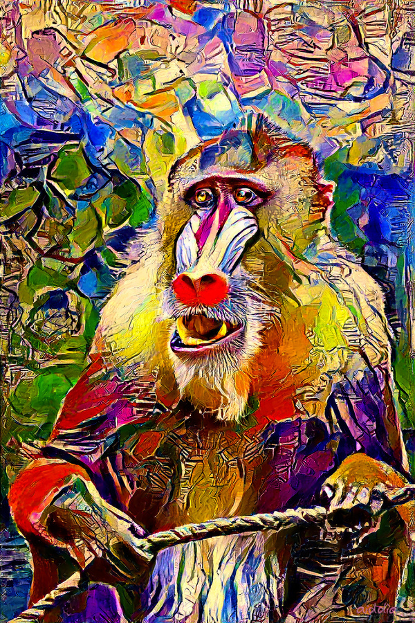 Electric Monkey by aiddia Wall Art