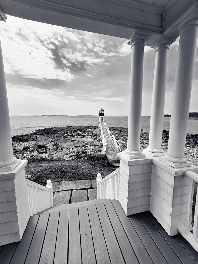 The Porch At Marshall Point Lighthouse by Blaine Stoner Wall Art