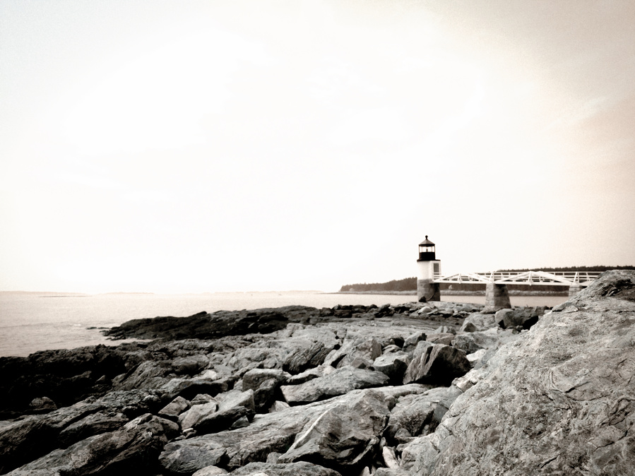 Olde Time Marshall Point Lighthouse by Blaine Stoner Wall Art