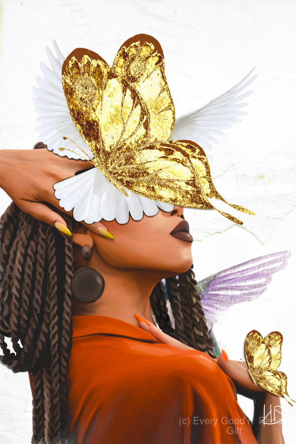 Metamorphosis White Portrait - Poster by Every Good n Perfect Gift Wall Art