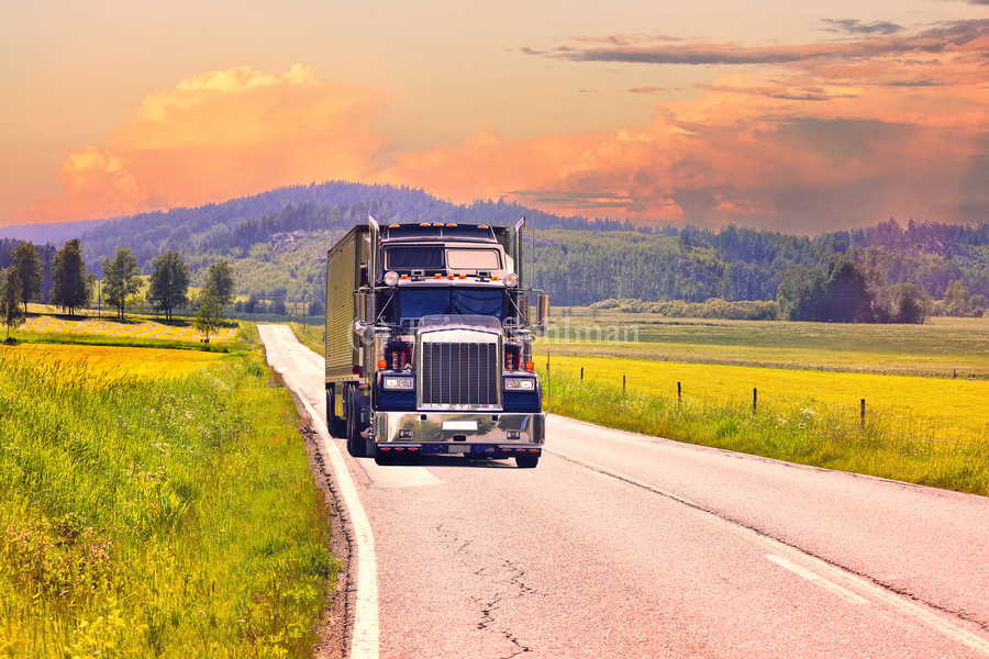 Golden Hour Trucking HDR by Taina Sohlman Wall Art