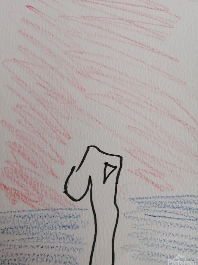 the female figure tanning by Luciano Wall Art