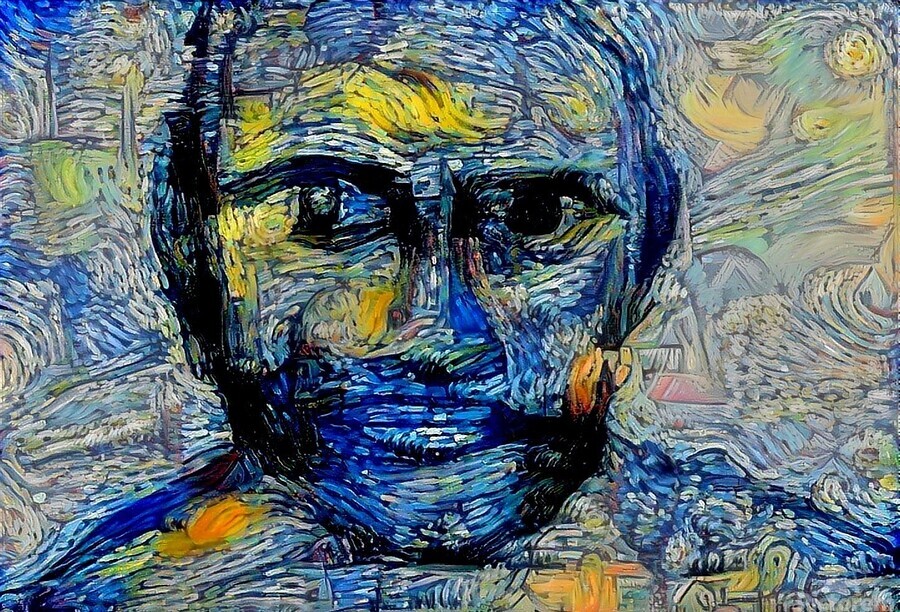 interpretation of a self-portrait by Luciano Wall Art