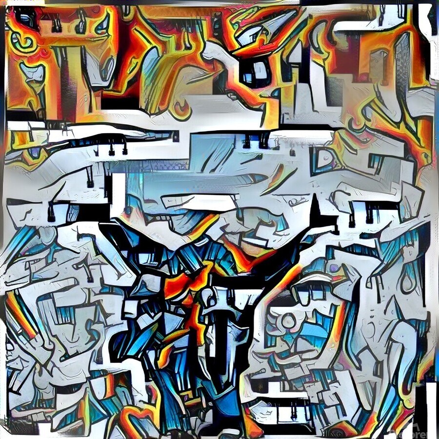 The Fusion of Chaos and Structure by Luciano Wall Art