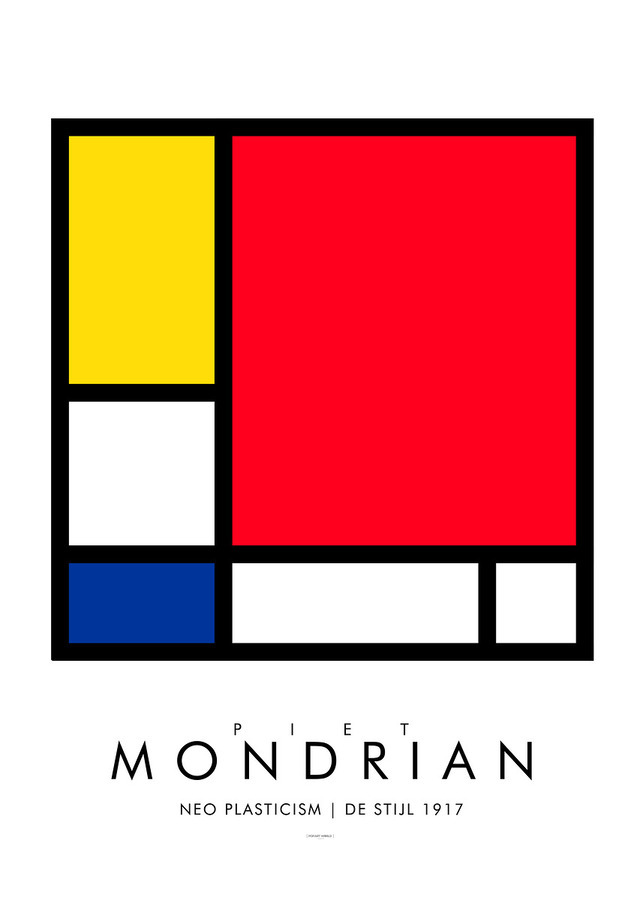 MONDRIAN BASIC by POP ART WORLD Wall Art