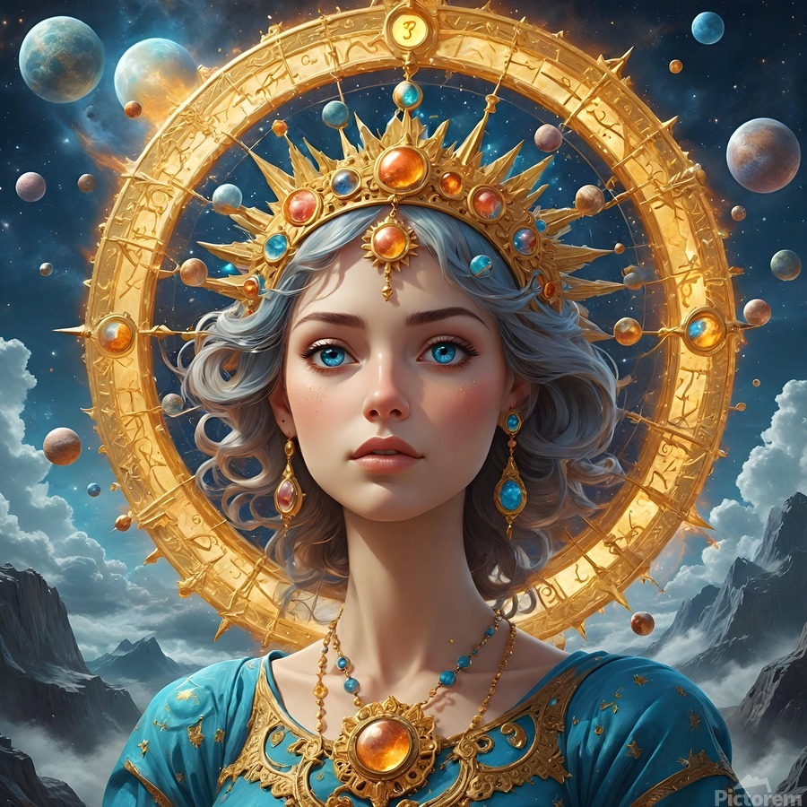 Celestial Guardian Portrait by Tellerarts by TH Wall Art