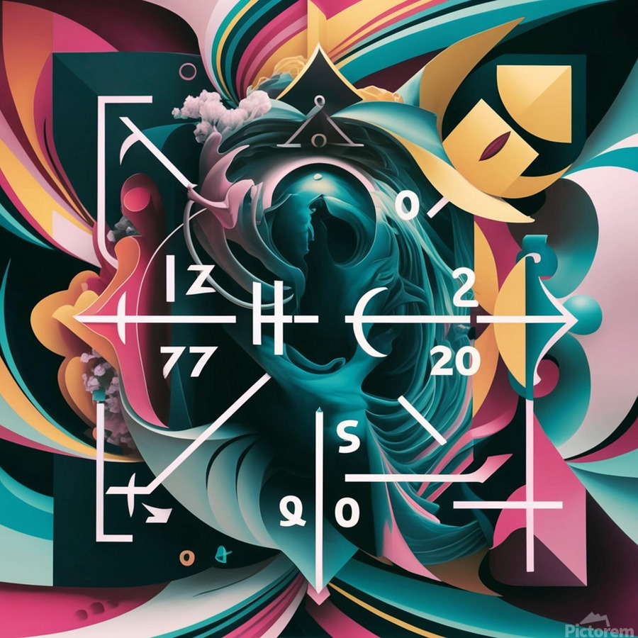 Erratic Numbers by Tellerarts by TH Wall Art