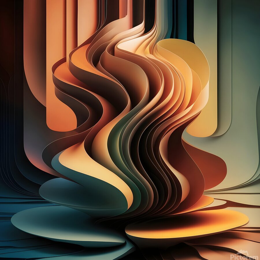 Spectrum Flow by Tellerarts by TH Wall Art
