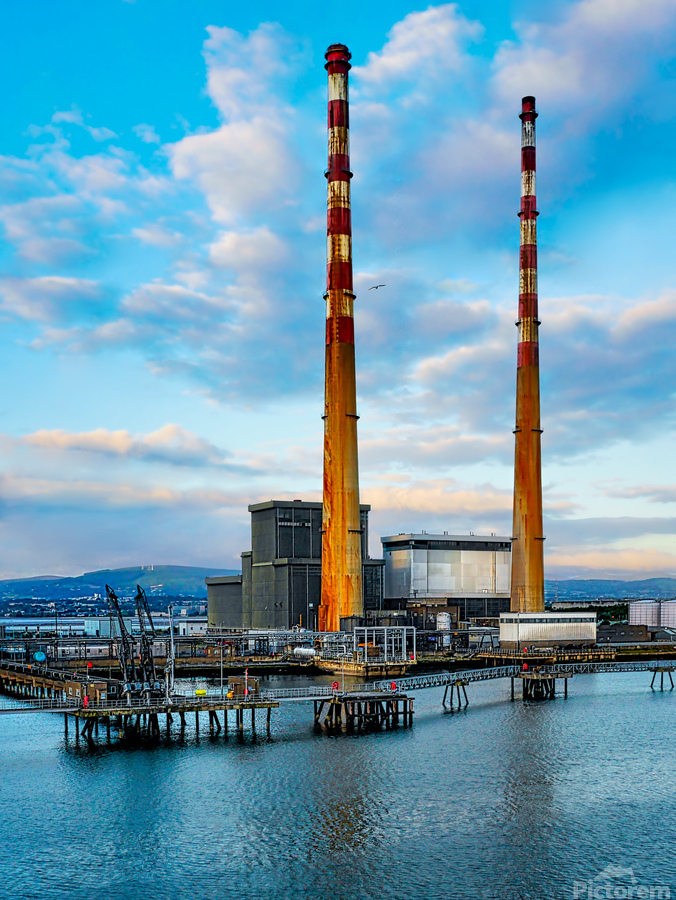 Dublins Poolbeg Chimneys by Lexa Harpell Wall Art