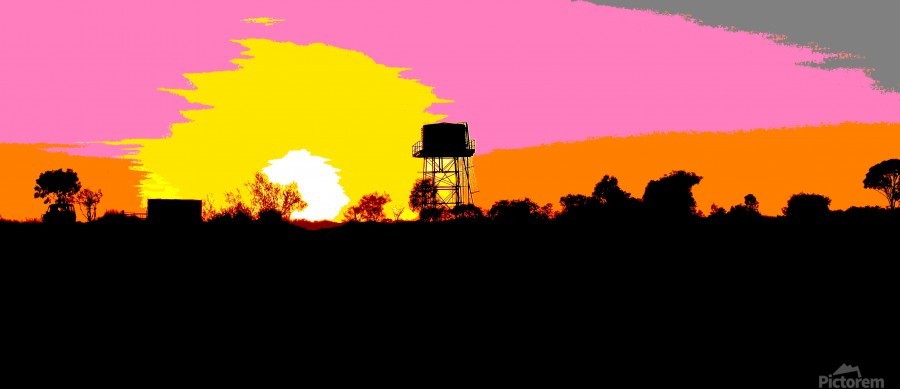 Outback Sunset by Lexa Harpell Wall Art