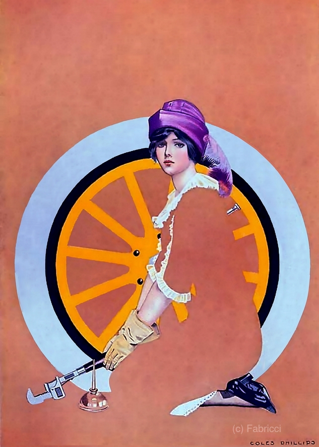 “Lady Mechanic” Vintage Fadeaway Girl Poster by Coles Phillips by ...