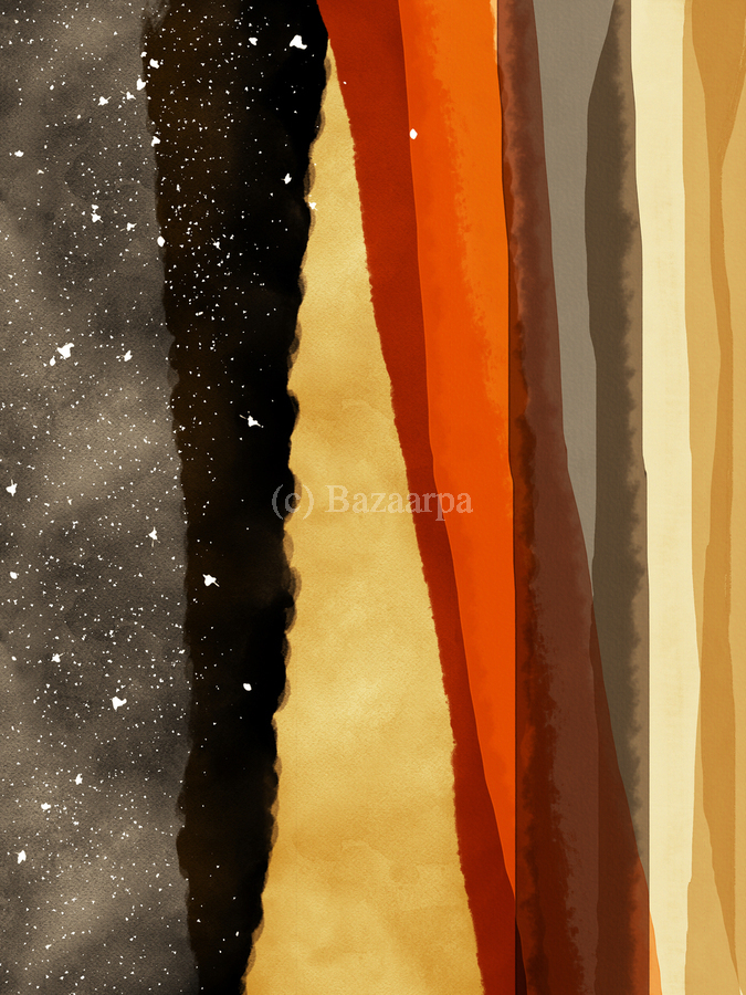 Vertical brush strokes by Bazaarpa Wall Art