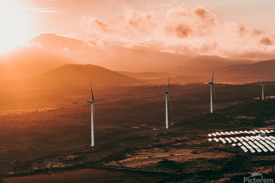 Golden hour on Jeju by Philip Hart Wall Art