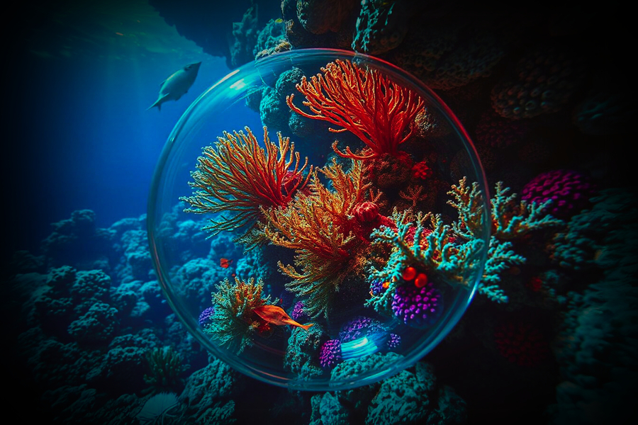 Coral Lens by Concept Rally Wall Art