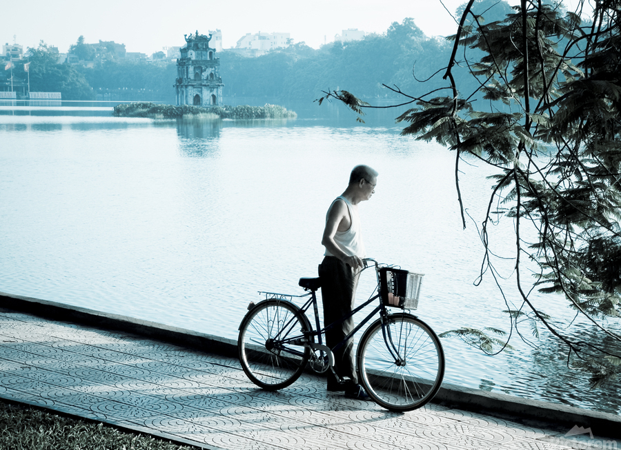 Hanoi view in Vietnam 2 by Mikel Bilbao Photography Wall Art