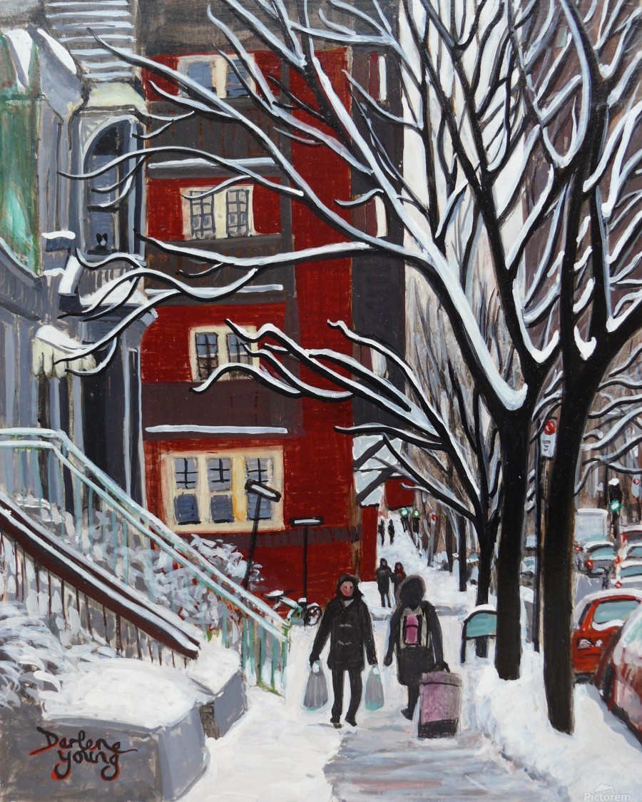 Aylmer Street McGill Ghetto by Darlene Young Canadian Artist Wall Art