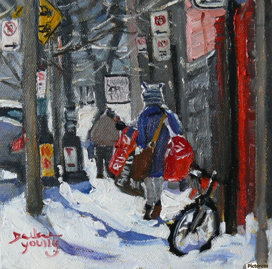 McGill Ghetto, Laundry Day by Darlene Young Canadian Artist Wall Art