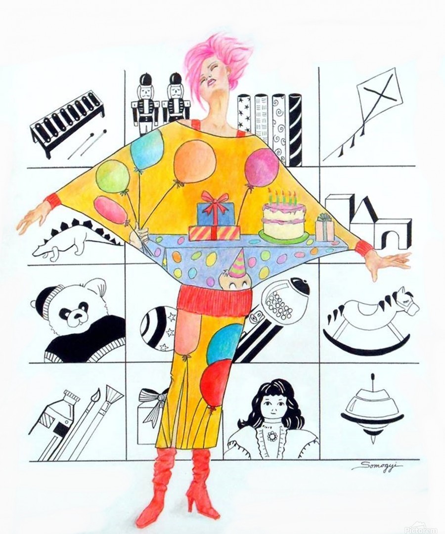 Birthday Suit by Jayne Somogy Wall Art