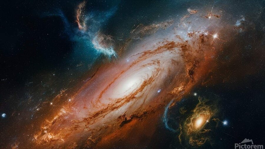 Cosmic Beauty: An Enchanting Glimpse of Space by Maha Ebrahim Wall Art