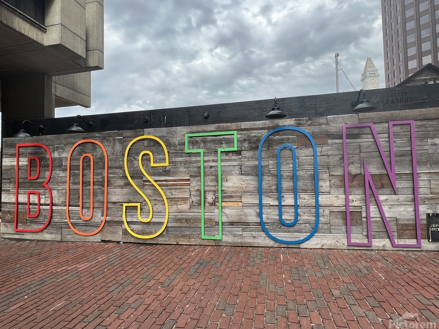 Boston Signage by Michi Wall Art