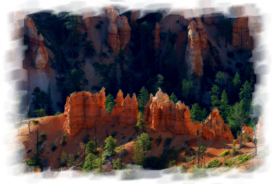 Rock formation view in Bryce National Park by Daniel L Friend Wall Art