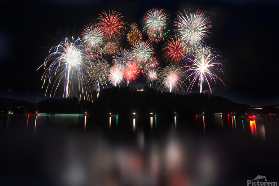 Giant display of firework by Daniel L Friend Wall Art