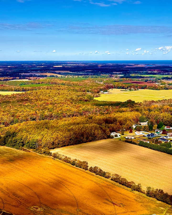 Delmarva Farmlands Autumn Landscape by Bill Swartwout Photography Wall Art
