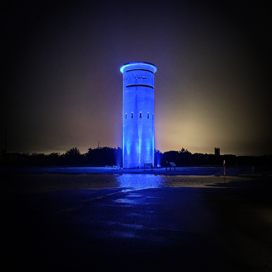 Fire Control Tower 3 Cobalt Blue Reflection by Bill Swartwout ...