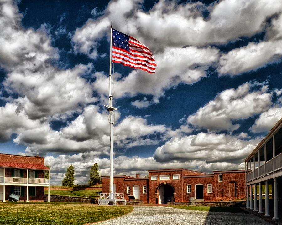 Fort McHenry Parade Ground and Storm Flag in Color by Bill Swartwout ...