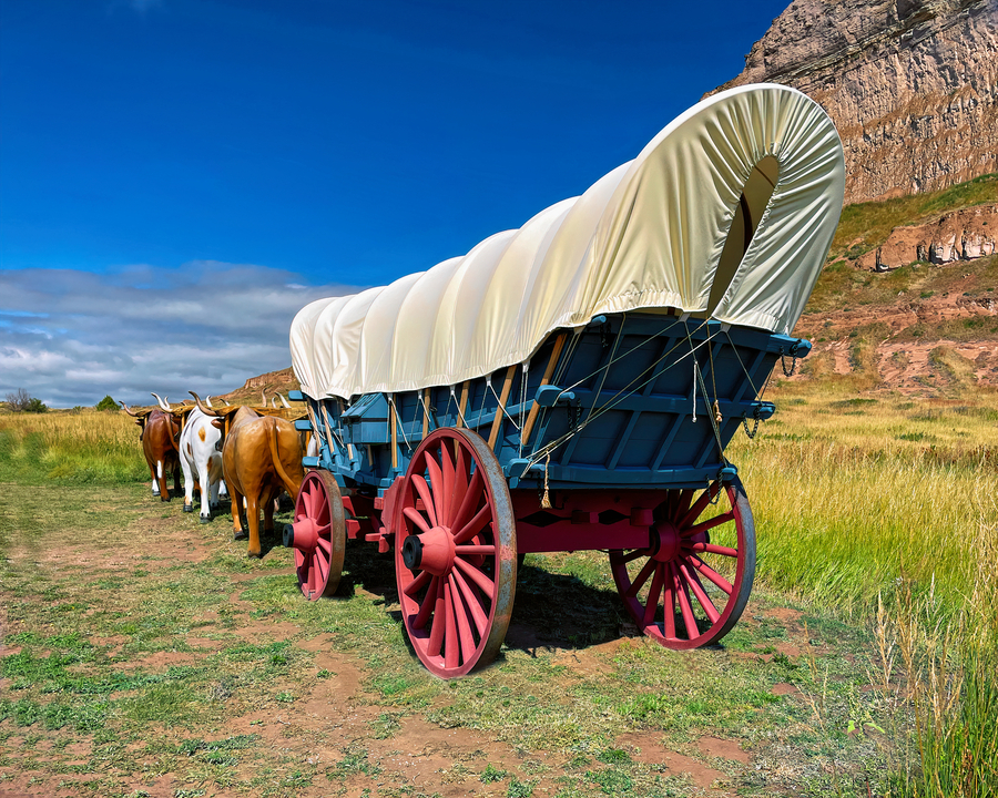 Conestoga Wagon - Oregon Trail - Scotts Bluff by Bill Swartwout ...