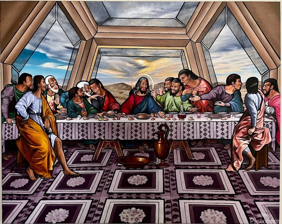 African last supper by ShaRon Mitchell Wall Art