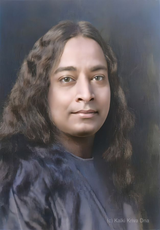 Immortal Saint Paramhansa Yogananda Colorized and Enhanced Portrait by ...