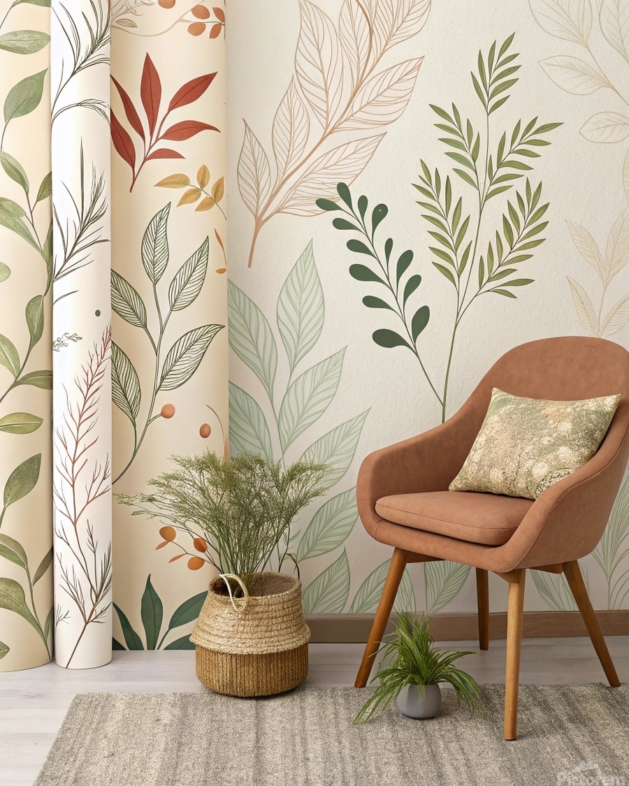 Botanical Minimalism: Modern Abstract Wall Art with Earthy Tones by ...