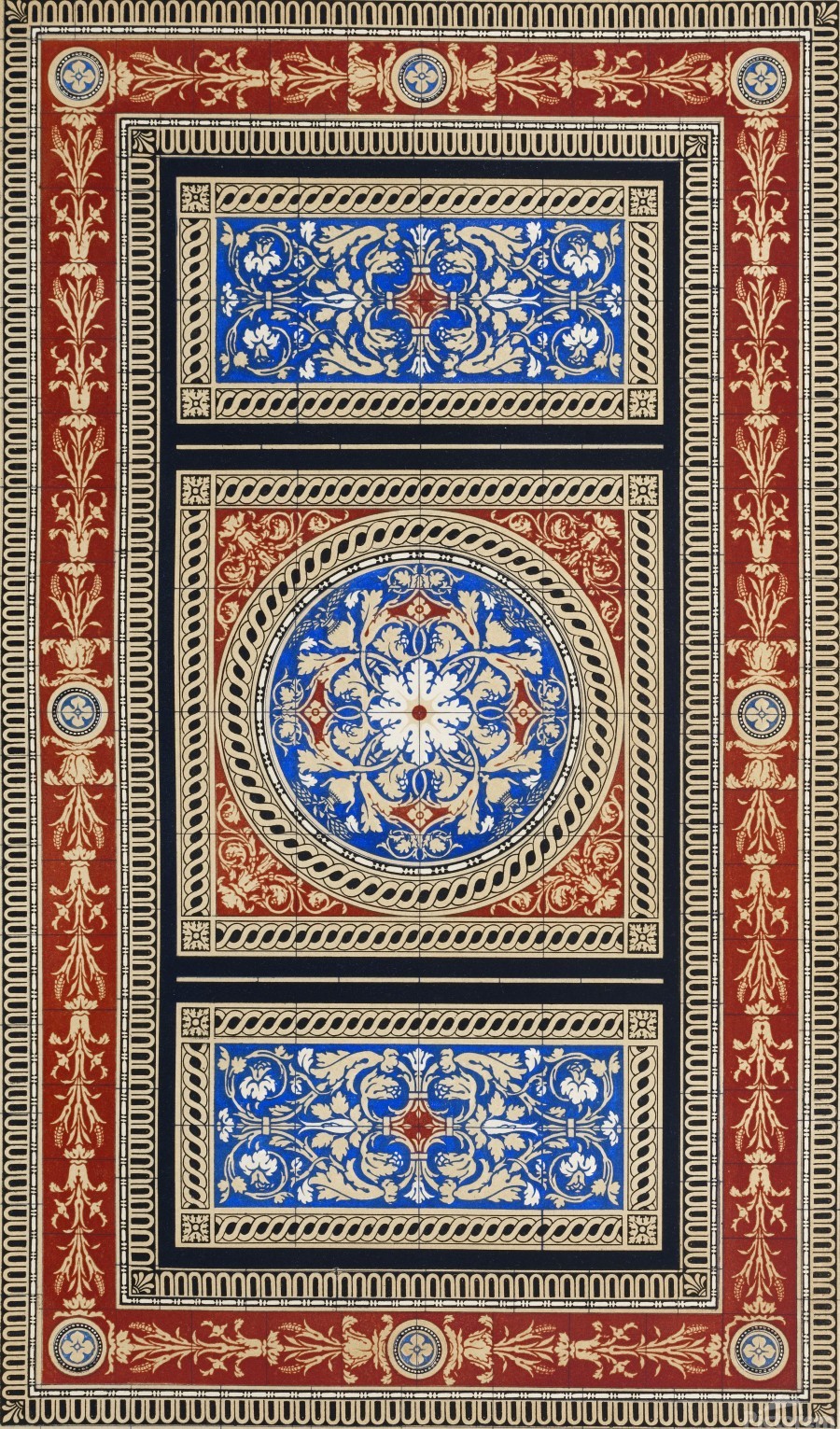 Pavement in encaustic tiles by Tony Tudor Wall Art