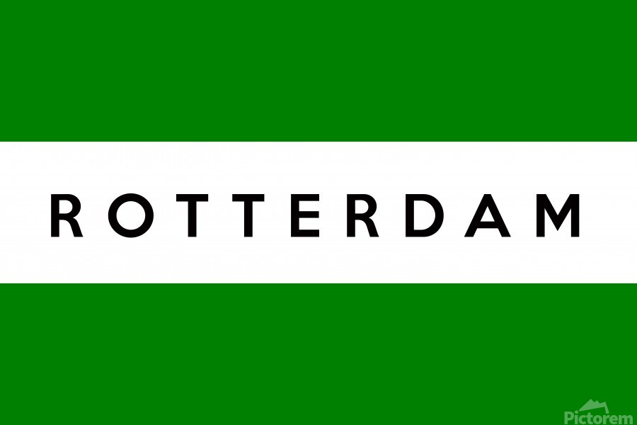 Rotterdam text flag name by Tony Tudor Wall Art