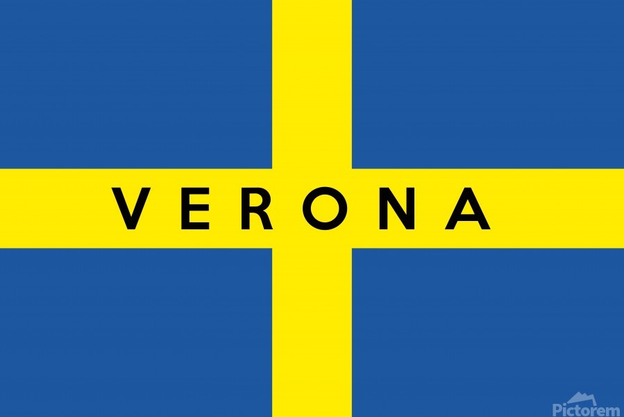 Verona text flag name by Tony Tudor Wall Art