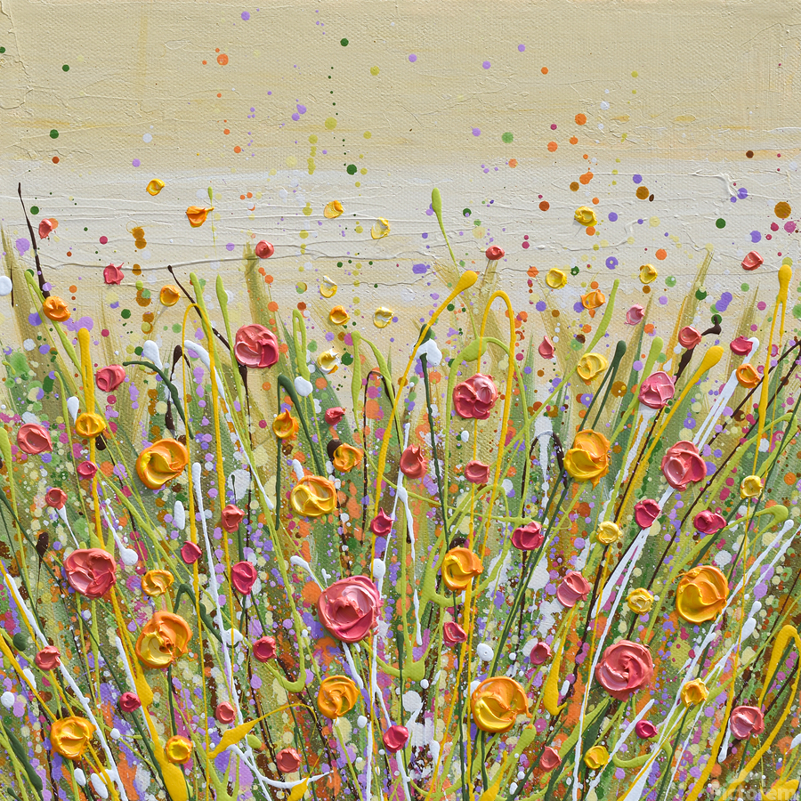 Yellow Meadow by Olga Tkachyk Wall Art