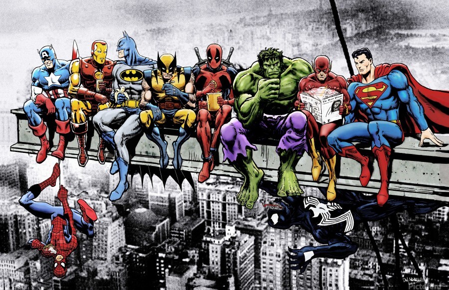 superhero wall prints