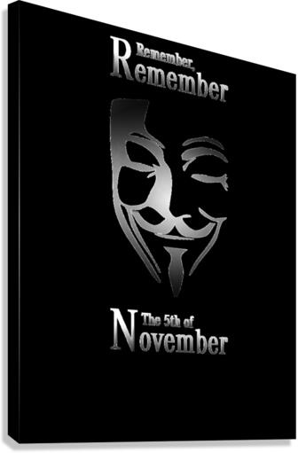 Remember Remember The 5th of November Guy F by Mustapha BEAJ Wall Art