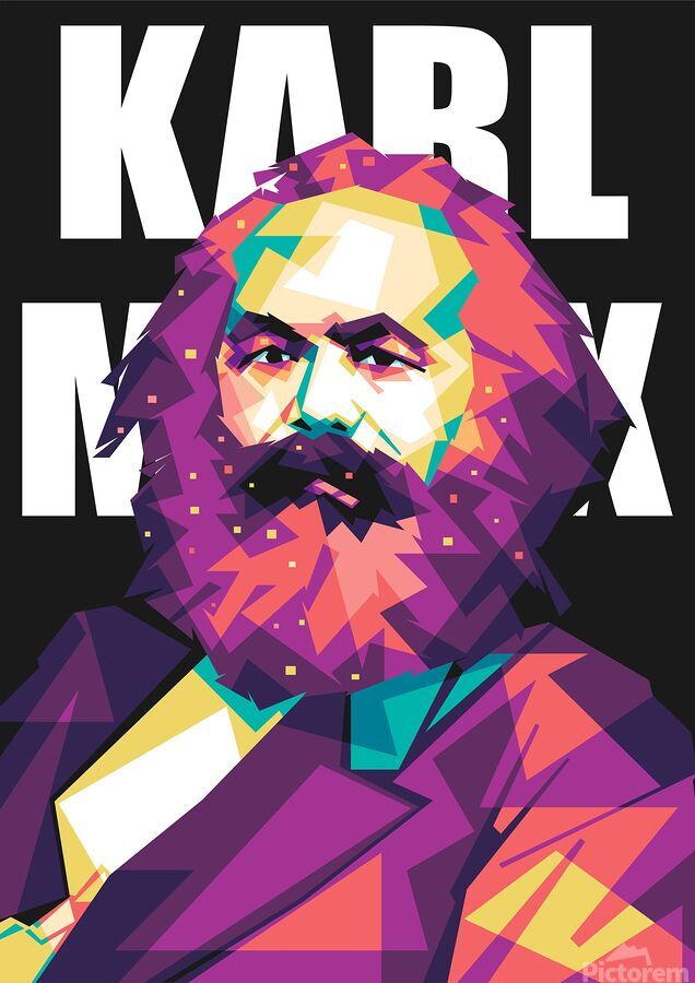 Karl Marx wpap style by Asran creative Wall Art