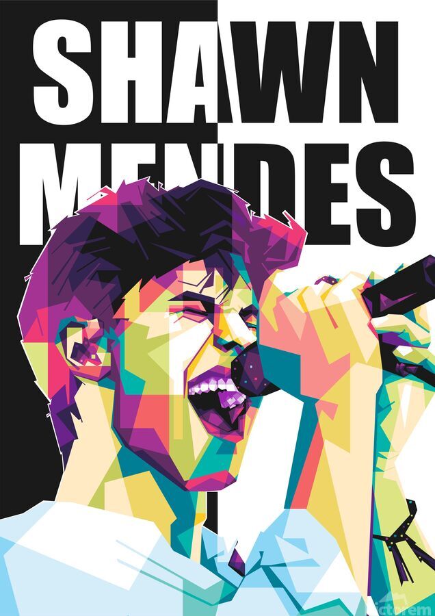 Shawn mendes pop art style by Asran creative Wall Art