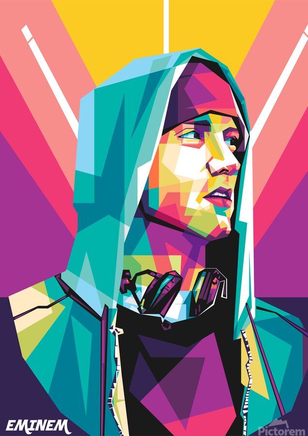 eminem pop art by Asran creative Wall Art