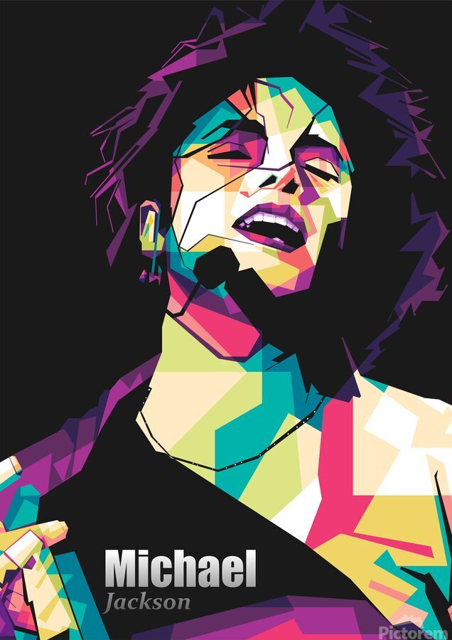 Michael Jackson pop art by Asran creative Wall Art