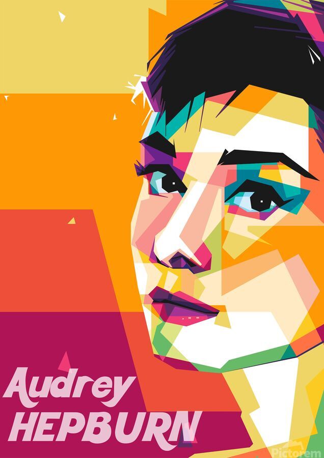 Audrey Hepburn wpap pop art by Asran creative Wall Art
