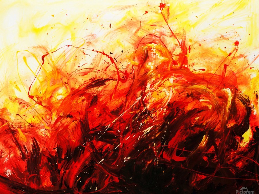 Fire Clouds by Pracha Yindee Wall Art