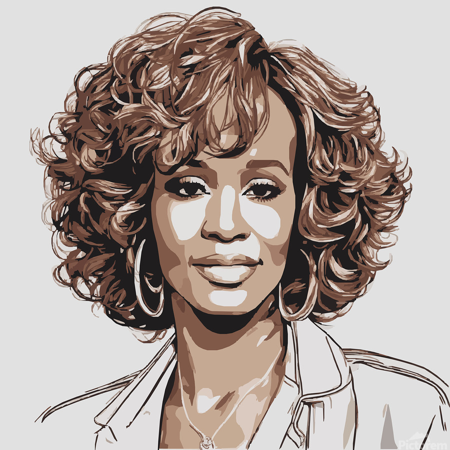 Whitney Houston by Winston Mauricio Casco Sobalvarro Wall Art