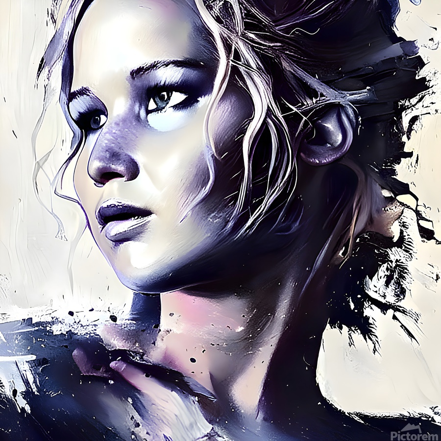 Jennifer Lawrence by Winston Mauricio Casco Sobalvarro Wall Art