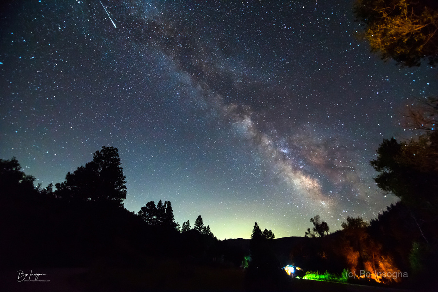 Milky Way and Perseid Meteor Over Colorado Rockies Poudre Canyon by Bo ...